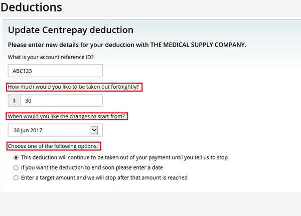 Centrelink online account help - Update or suspend a current Centrepay ...