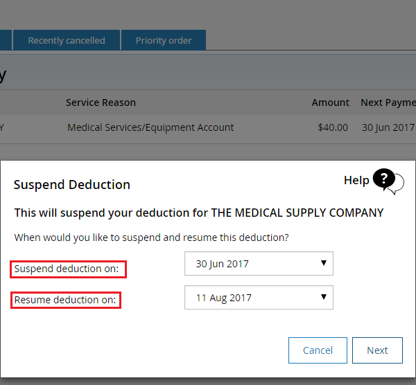 Centrelink online account help - Update or suspend a current Centrepay ...
