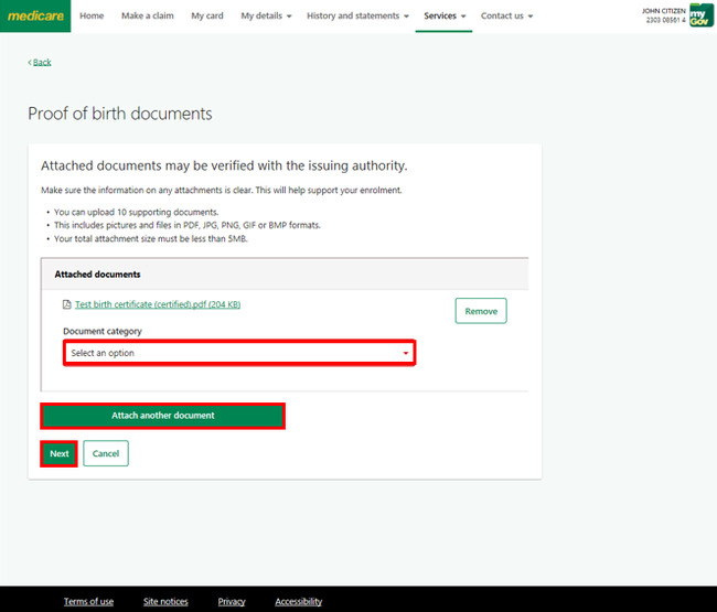 Medicare online account help - Enrol a baby in Medicare - Services ...