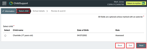 Child Support online account help - Extend child support for child ...