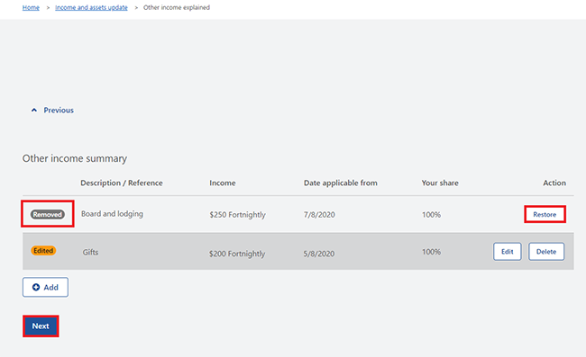 Centrelink online account help - Update income and assets details ...