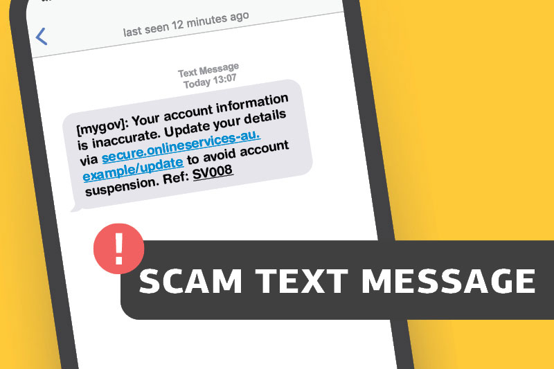 myGov account suspension text message scam - Services Australia myGov account suspension text message scam - Services Australia