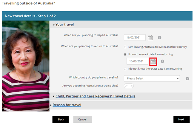 Centrelink online account help - Travelling outside of Australia ...