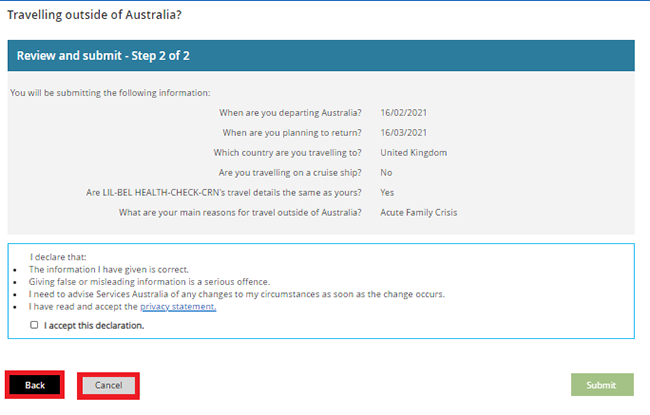 Centrelink online account help - Travelling outside of Australia ...