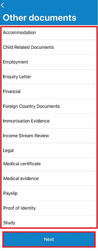 Express Plus Centrelink mobile app help - Upload documents - Services ...