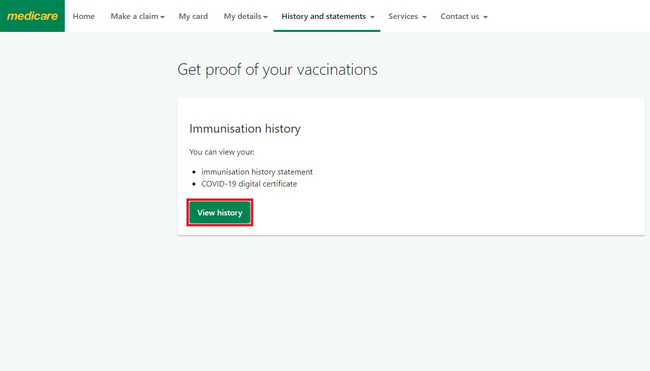 Medicare online account help - Get an immunisation history statement ...