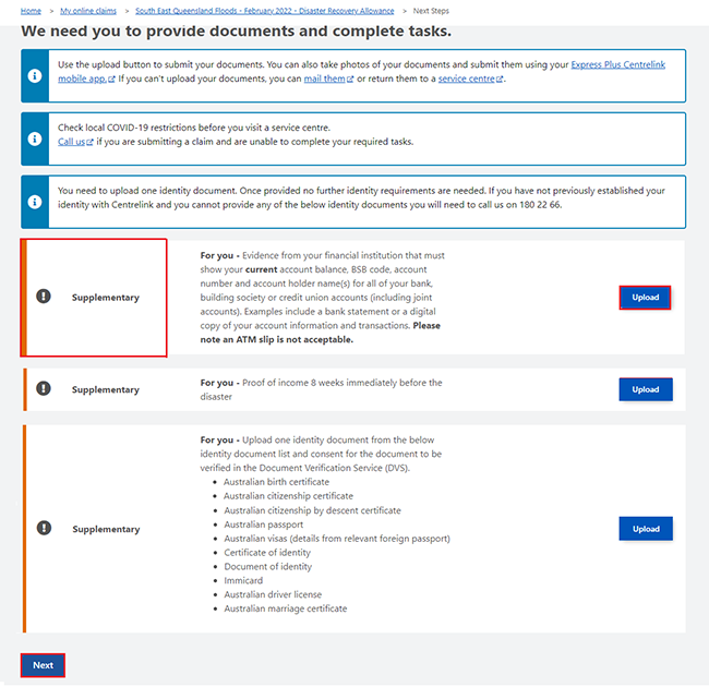 Centrelink online account help - Claim the Disaster Recovery Allowance ...