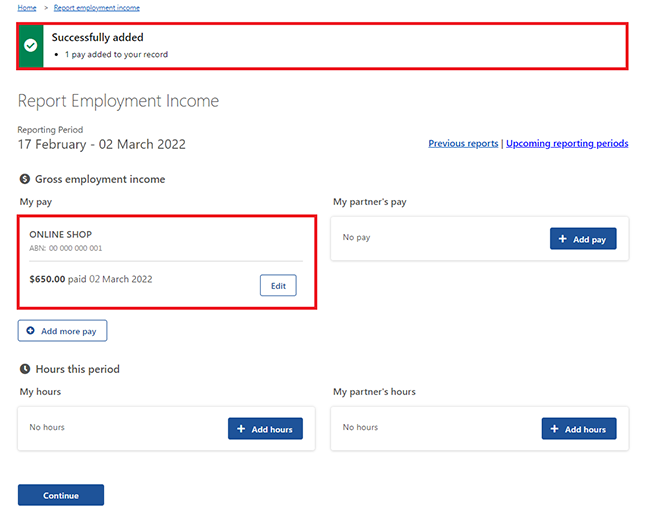 Centrelink online account help - Report employment income - Services ...