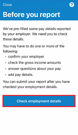 Express Plus Centrelink mobile app help - Report employment income ...