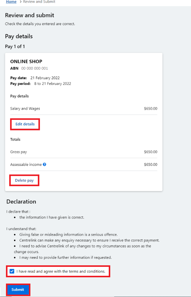 Centrelink online account help - Report employment income - Services ...