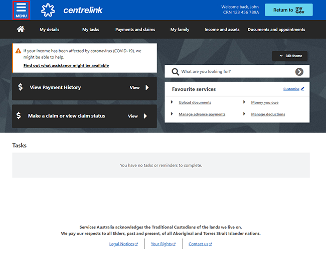 Centrelink Online Account Help Re A Document Services Australia