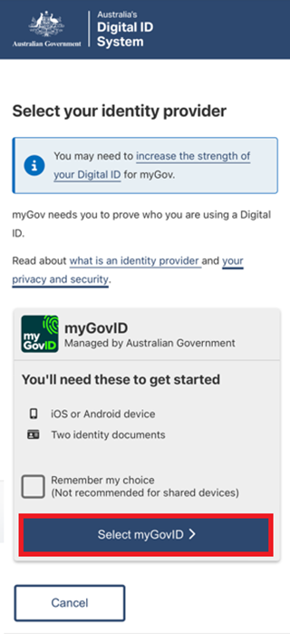 Express Plus Centrelink mobile app help - Set up app - Services Australia